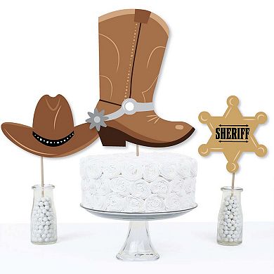 Big Dot Of Happiness Western Hoedown - Cowboy Party Centerpiece Sticks ...