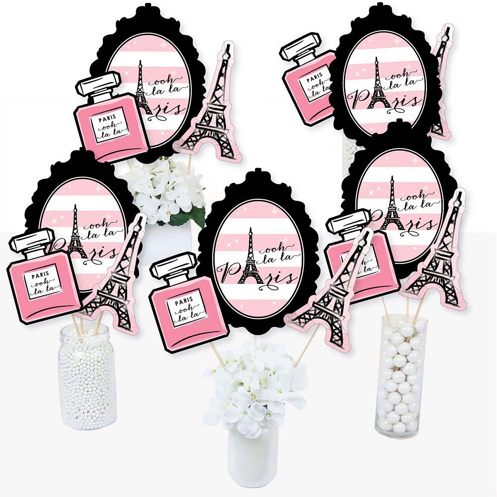 Big Dot Of Happiness Paris - Baby Shower Or Birthday Centerpiece Sticks ...