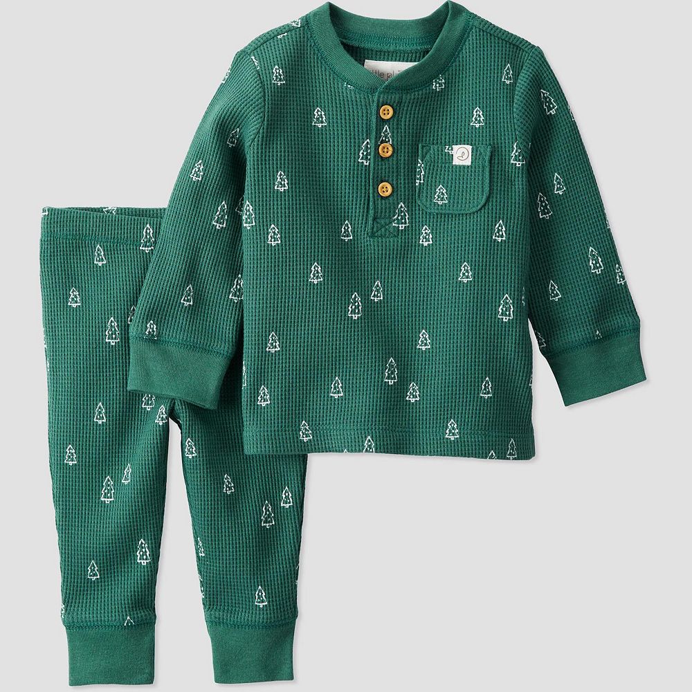 Baby Little Planet by Carter's Evergreen Trees Waffle Knit Set Made ...