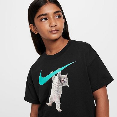 Girls 7-16 Nike Cat Graphic Tee