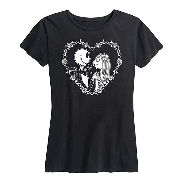 Disney's The Nightmare Before Christmas Jack & Sally Women's Heart ...