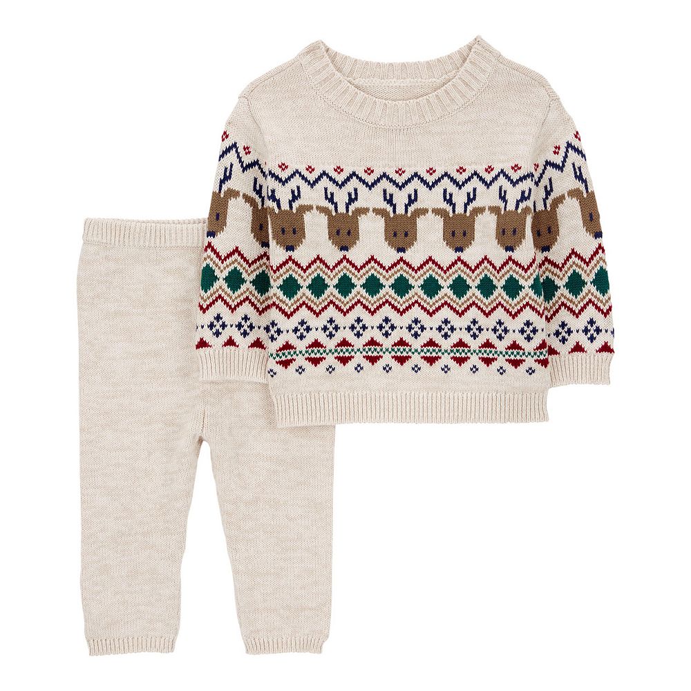Baby Boy Carter's 2-Piece Fair Isle Sweater & Pants Set
