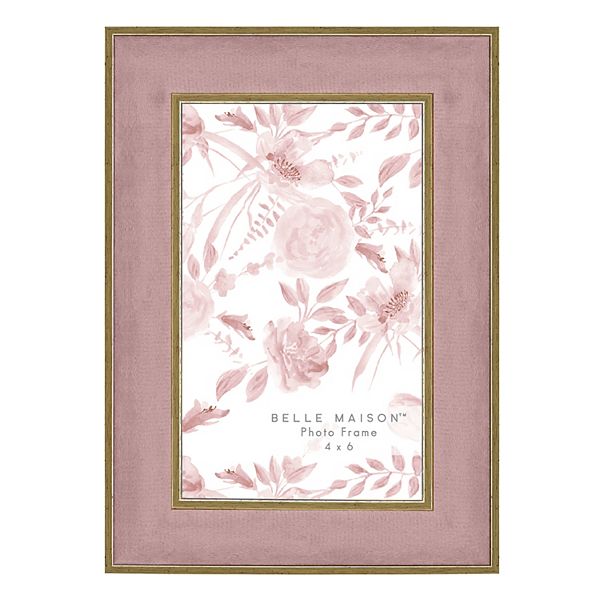 Belle Maison 4" x 6" Pink Velvet Tabletop Frame