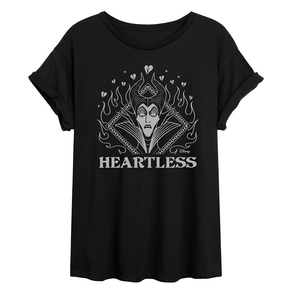 Disney's Sleeping Beauty Maleficent Juniors' Heartless Oversized Tee