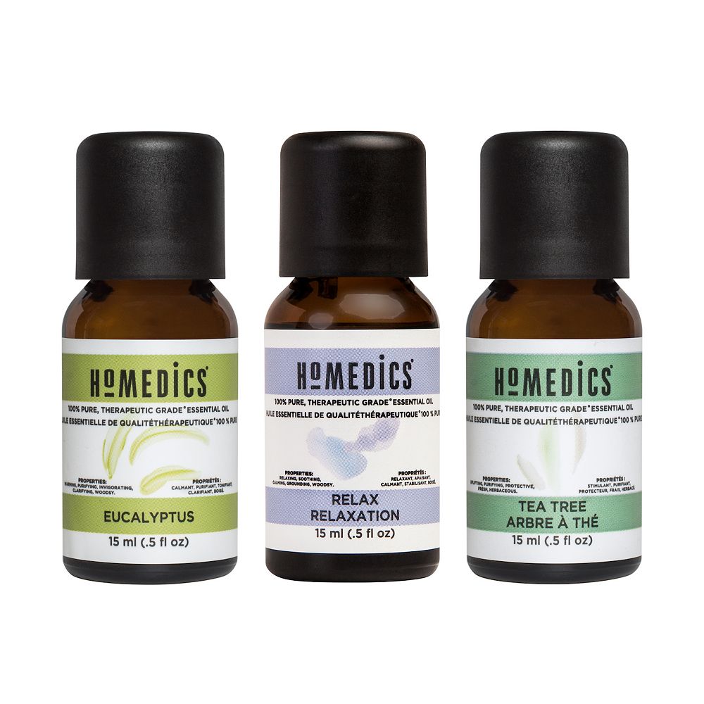 HoMedics Clarify and Relax Trio Essential Oils 3-Pack
