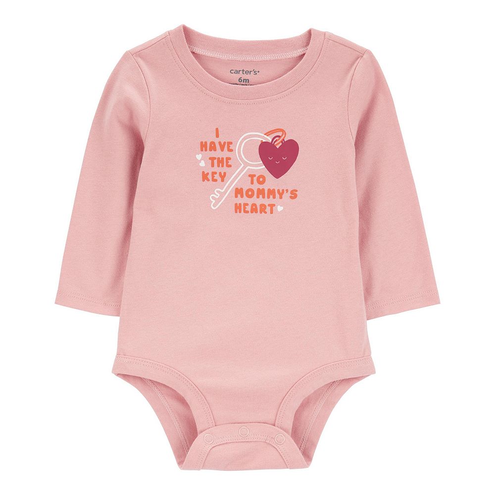 Baby Girl Carter's Key To Mommy's Heart Collectible Bodysuit