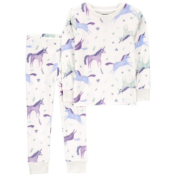 Toddler Girl Carter's 2-pc. Fuzzy Unicorn Pajama Top & Pajama Pants Set