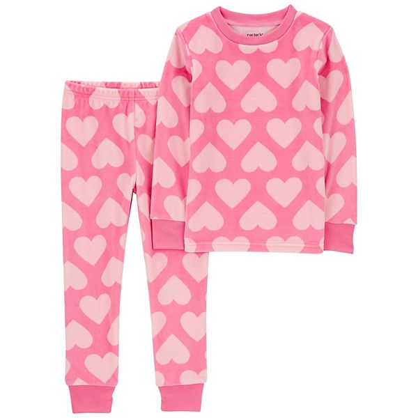 Toddler Girl Carter's 2-pc. Fuzzy Heart Pajama Top & Pajama Pants Set
