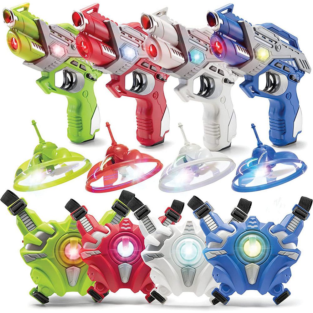 Laser Tag Sets Gun Vest and Drone - Infrared Laser Tag Guns Set 4 Guns ...