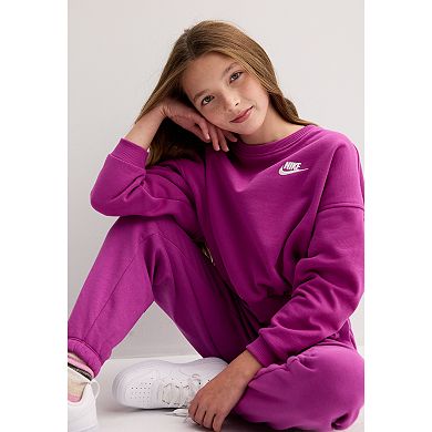 Girls 7-16 Nike Sportswear Classic Logo Club Oversized Fleece Pants