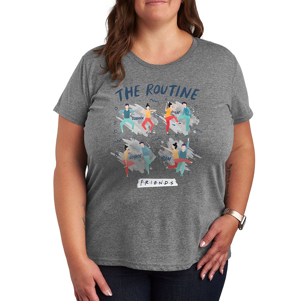 Plus Size Friends The Routine Poses Graphic Tee
