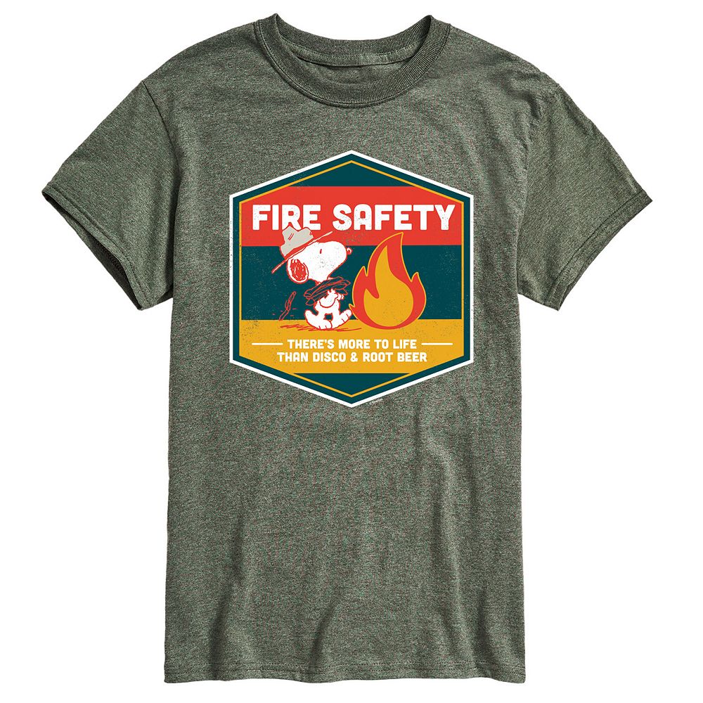 Men's Peanuts Fire Safety Graphic Tee