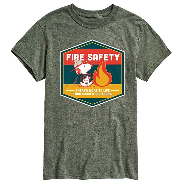 Men's Peanuts Fire Safety Graphic Tee