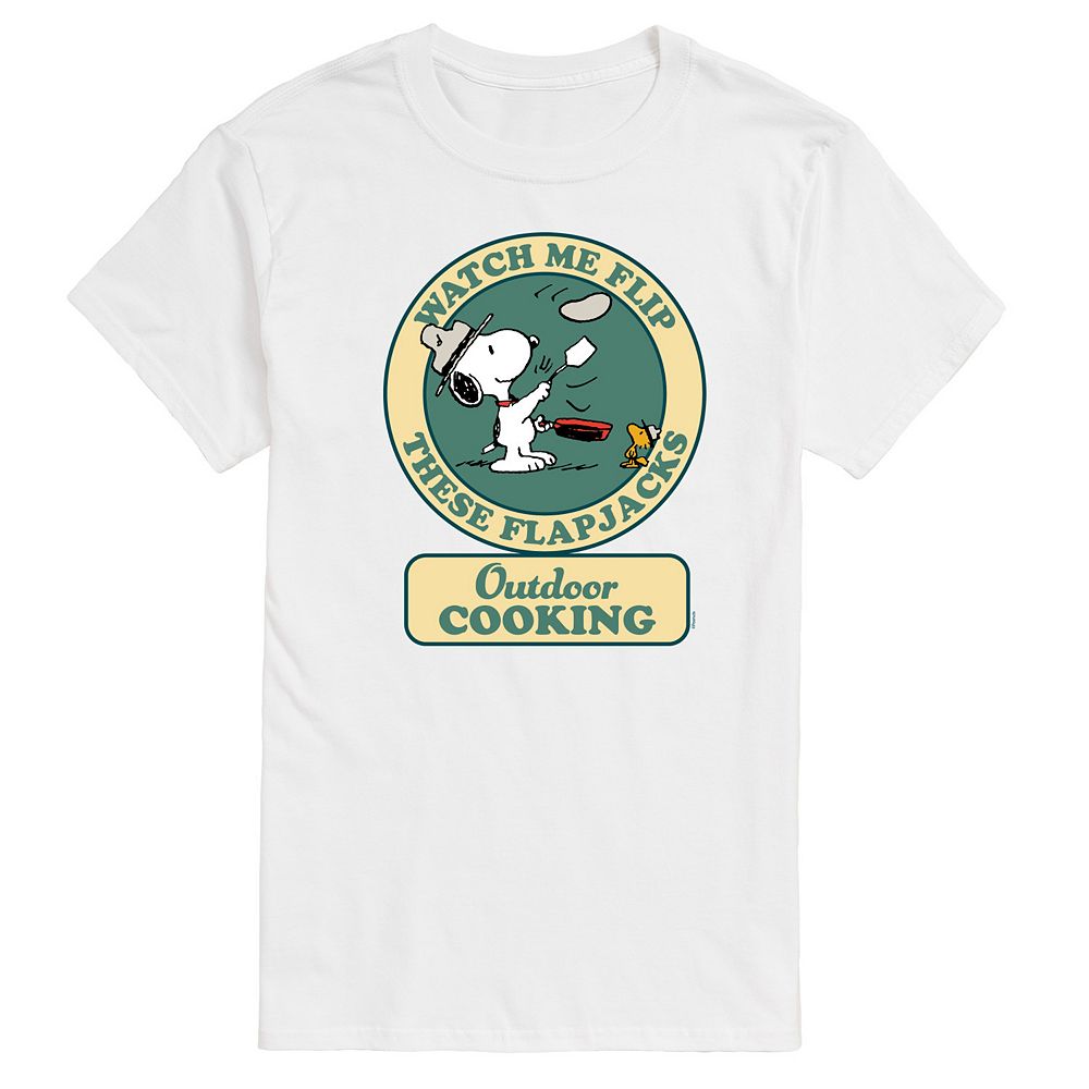 Men's Peanuts Outdoor Cooking Badge Graphic Tee