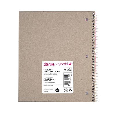 Yoobi Pink Barbie 1-Subject Spiral Notebook
