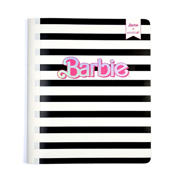 Yoobi Barbie Classic Striped Composition Book