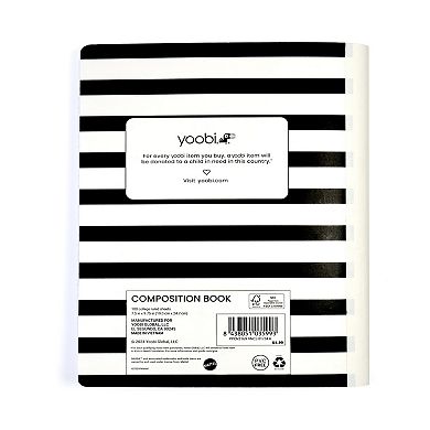 Yoobi Barbie Classic Striped Composition Book