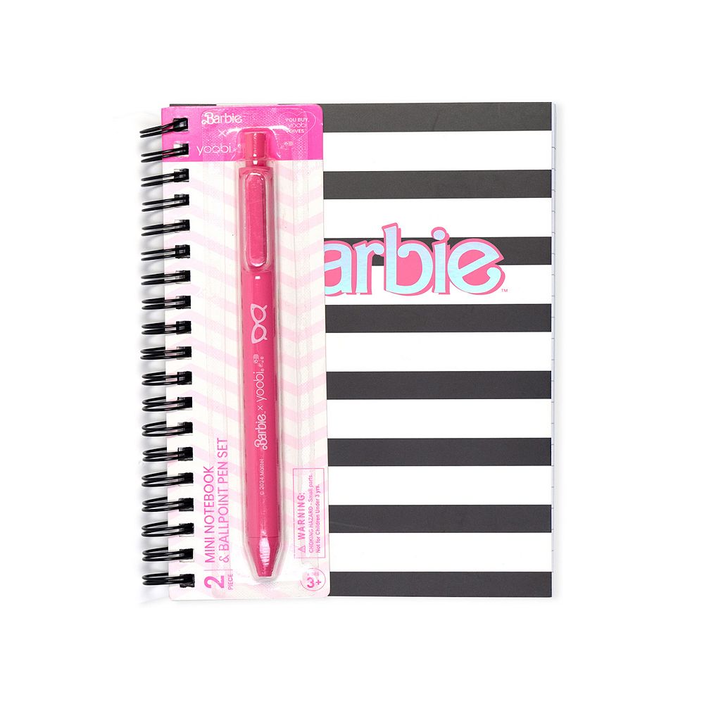 Yoobi Barbie Spiral Mini Notebook With Pen