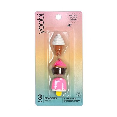 Yoobi Sweets 3-pk. Eraser Set