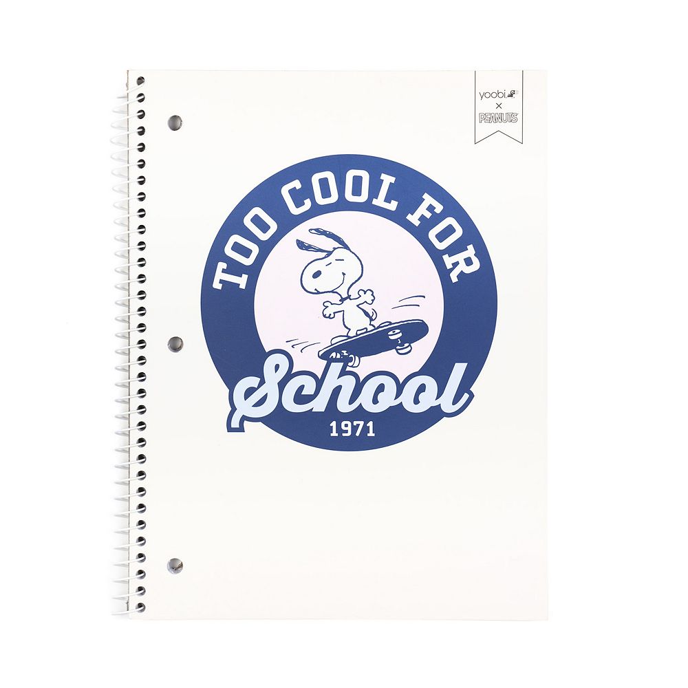 Yoobi Pink Snoopy Too Cool 1-Subject Spiral Notebook