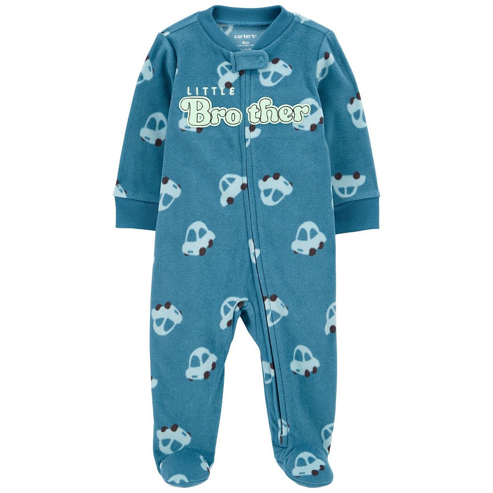 Baby Boy Carter's Little Brother Fleece Zip-Up Sleep & Play
