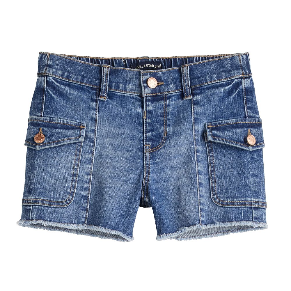 Girls 7-16 Vanilla Star Denim Cargo Jean Shorts