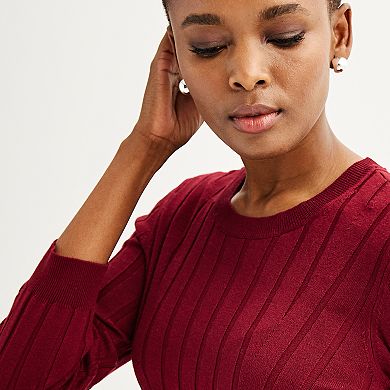 Women's Rachel Roy Ribbed Sleeve Sweater