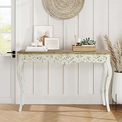 Natural wood foyer table store