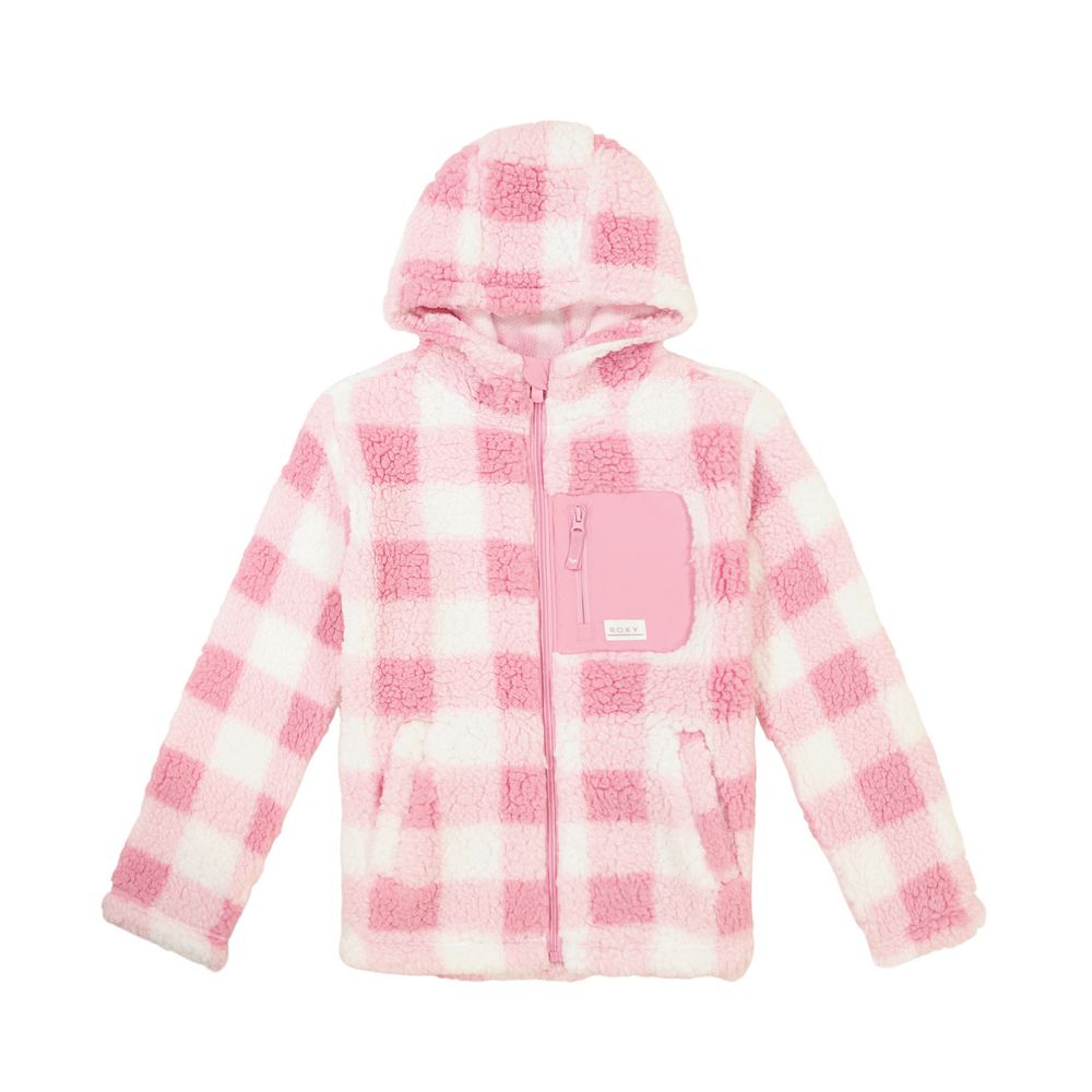Girls 7-16 Roxy Printed Berber Fleece Zip-Up Hoodie