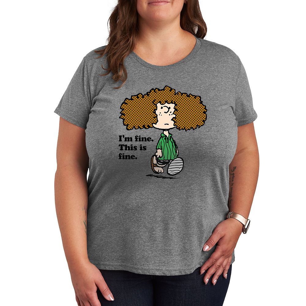 Plus Peanuts Patty I'm Fine Graphic Tee