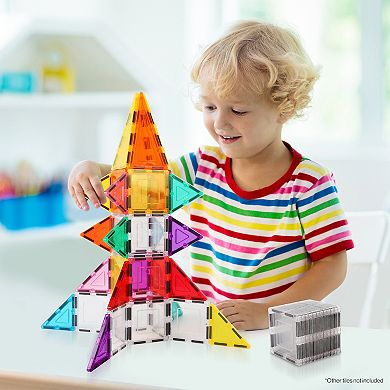 PicassoTiles 12 PC Clear Transparent, Magnetic Tiles, Magnetic Building ...