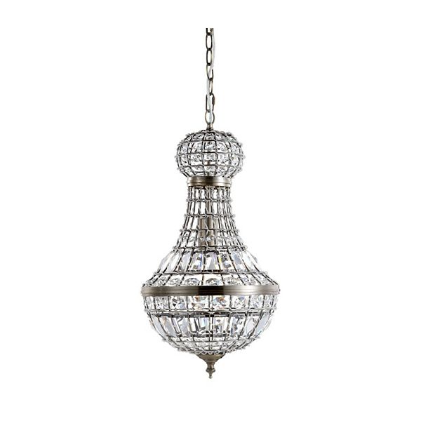 Regina Crystal/metal Empire Led Pendant