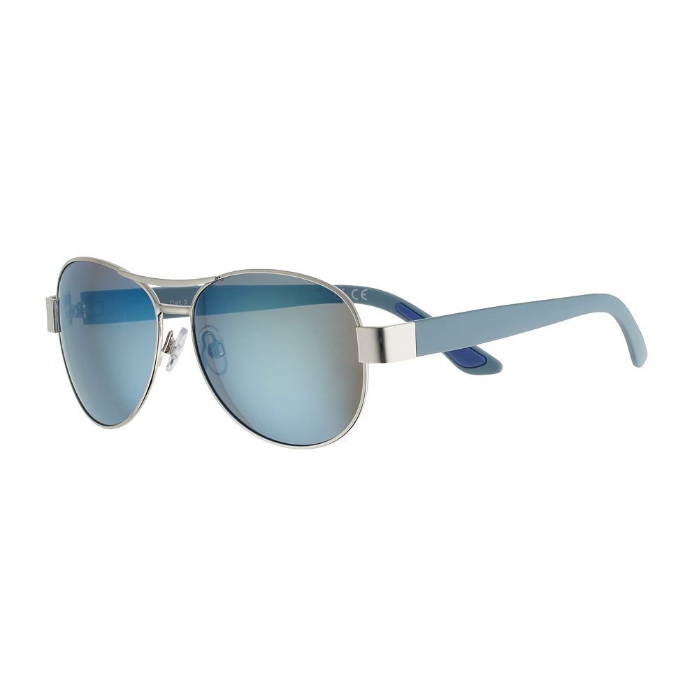 Women's Tek Gear® 58mm Metal Aviator Polarized Sunglasses