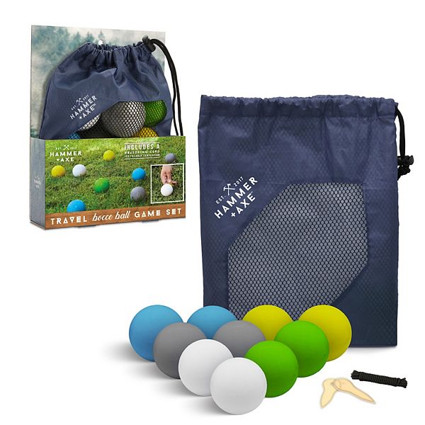 Hammer + Axe™ Travel Bocce Ball Game Set