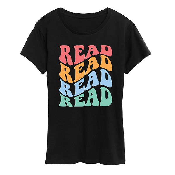 Women's Read Retro Stacked Graphic Tee