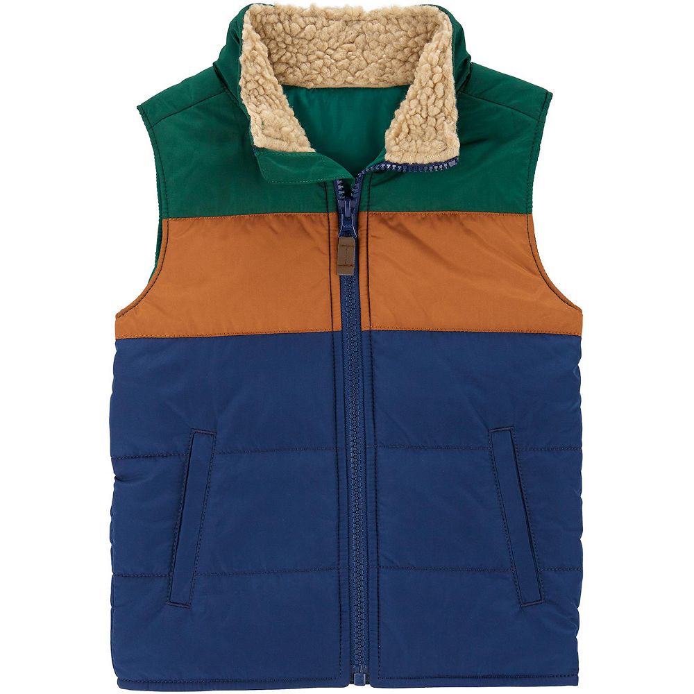 Toddler Boy Carter's Colorblock Zip-Up Puffer Vest