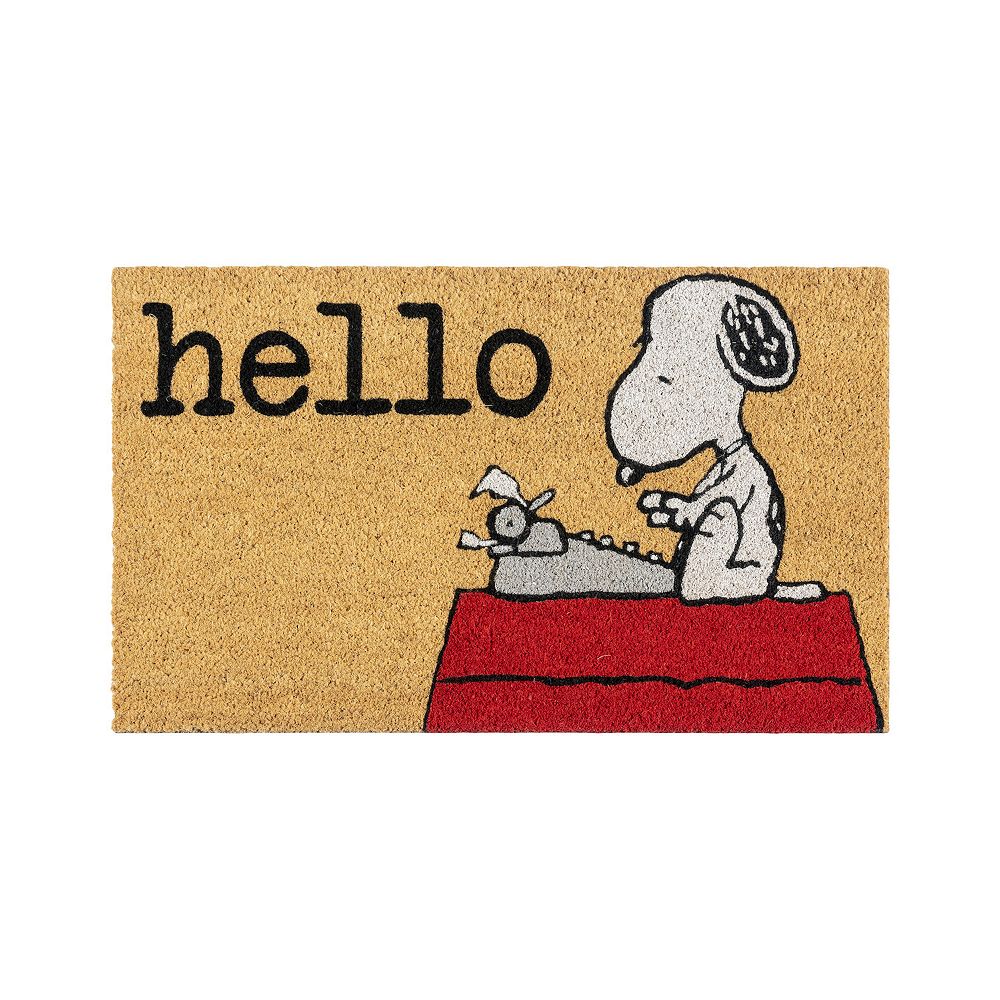 Peanuts Snoopy Typewriter "Hello" Doormat