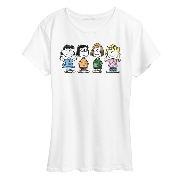 Women's Peanuts Girl Group Graphic Tee
