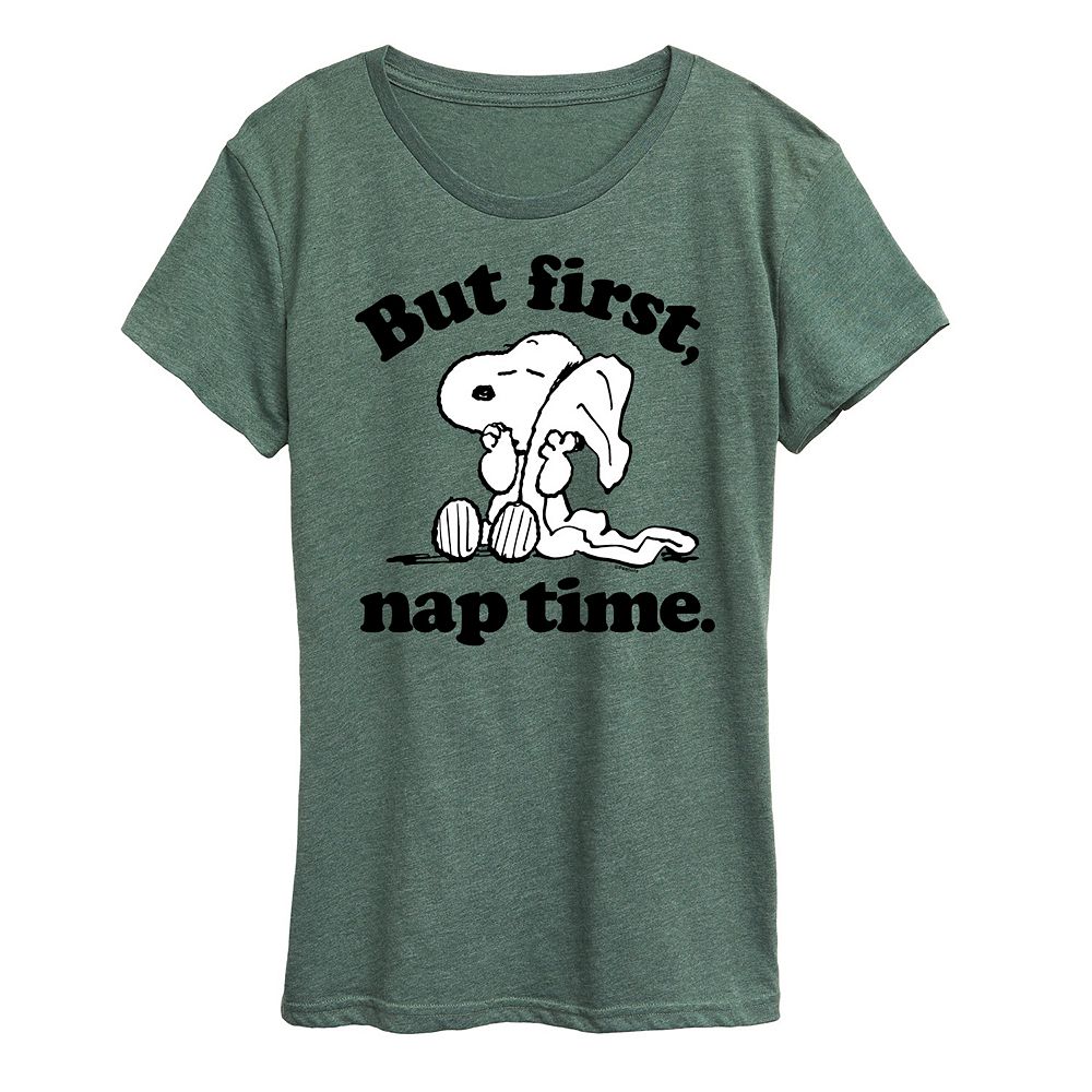 Women's Peanuts Snoopy First Nap Time Graphic Tee