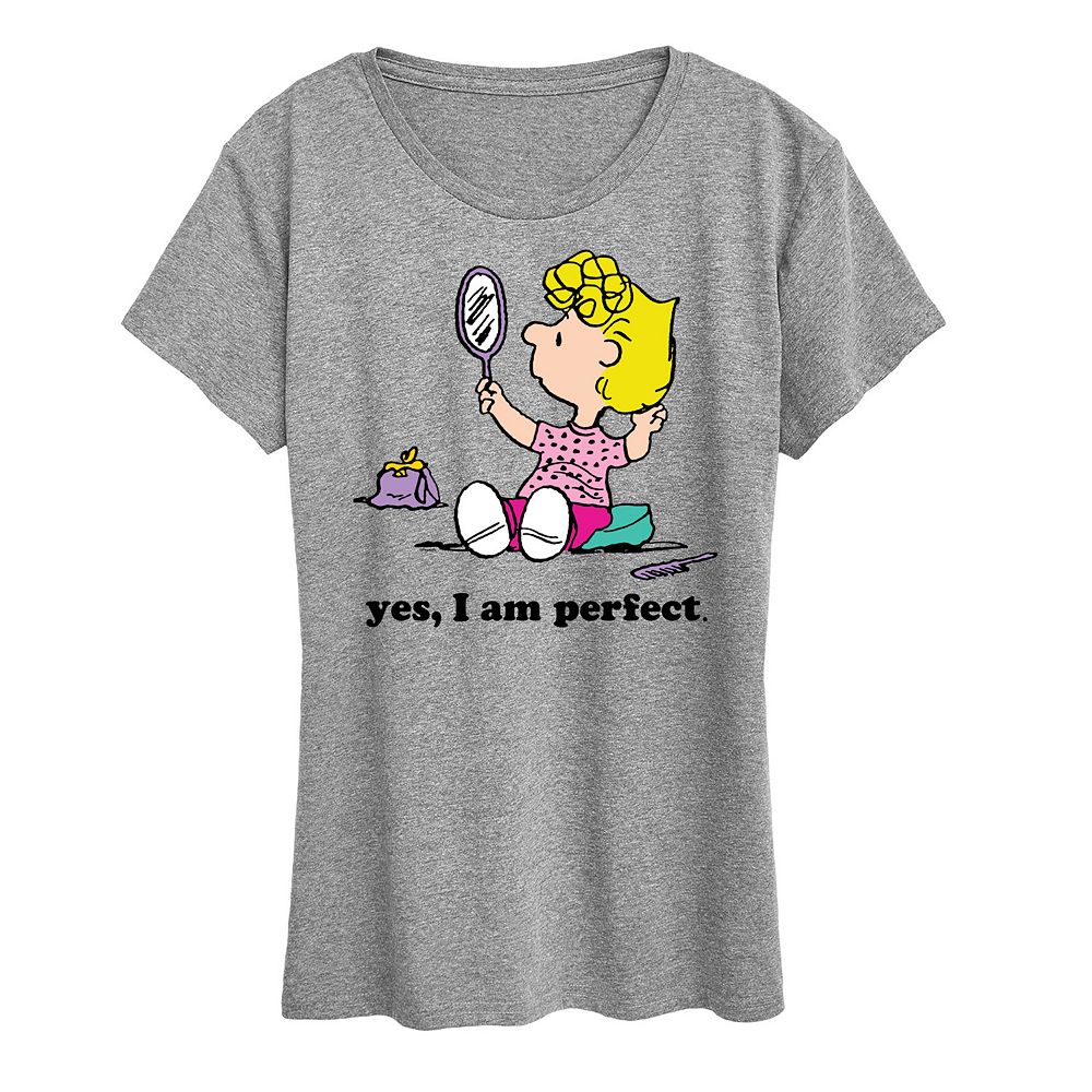 Women's Peanuts Sally Yes I Am Perfect Graphic Tee