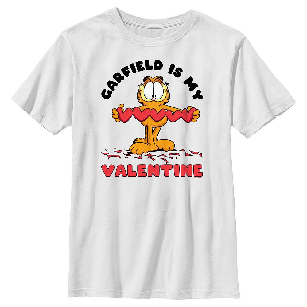 Boys Garfield Is My Valentine Graphic Tee