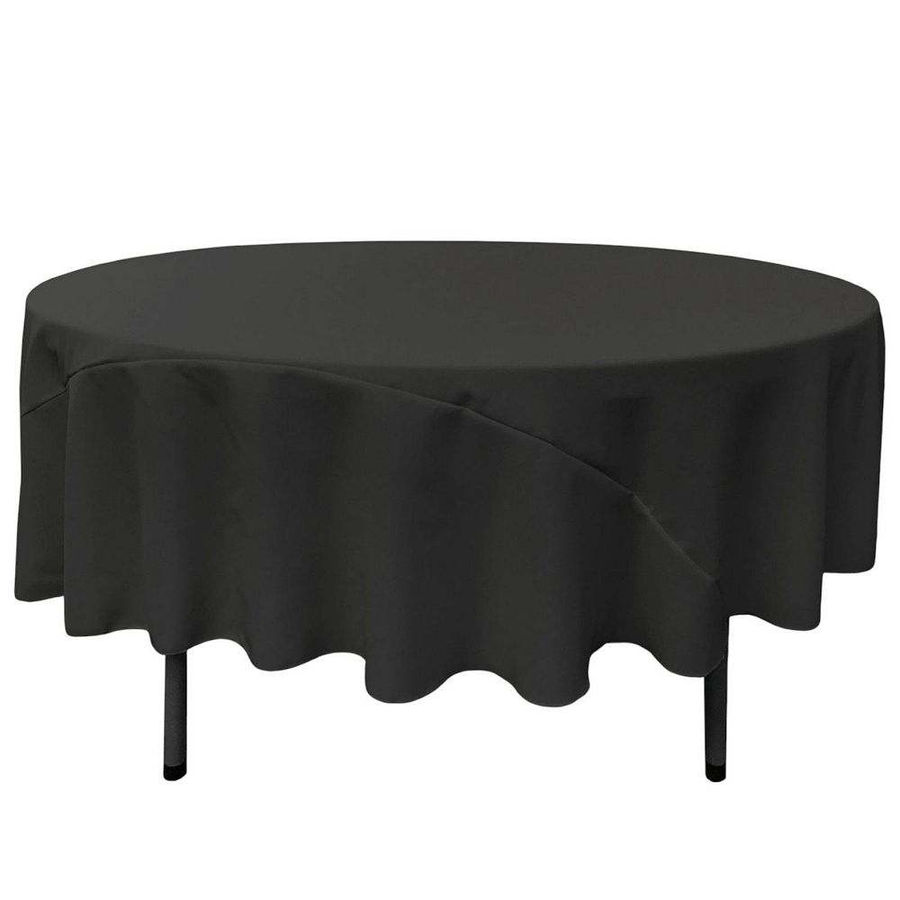 Polyester Poplin 90-Inch Round Table Cover, Wrinkle-Resistant for Home ...