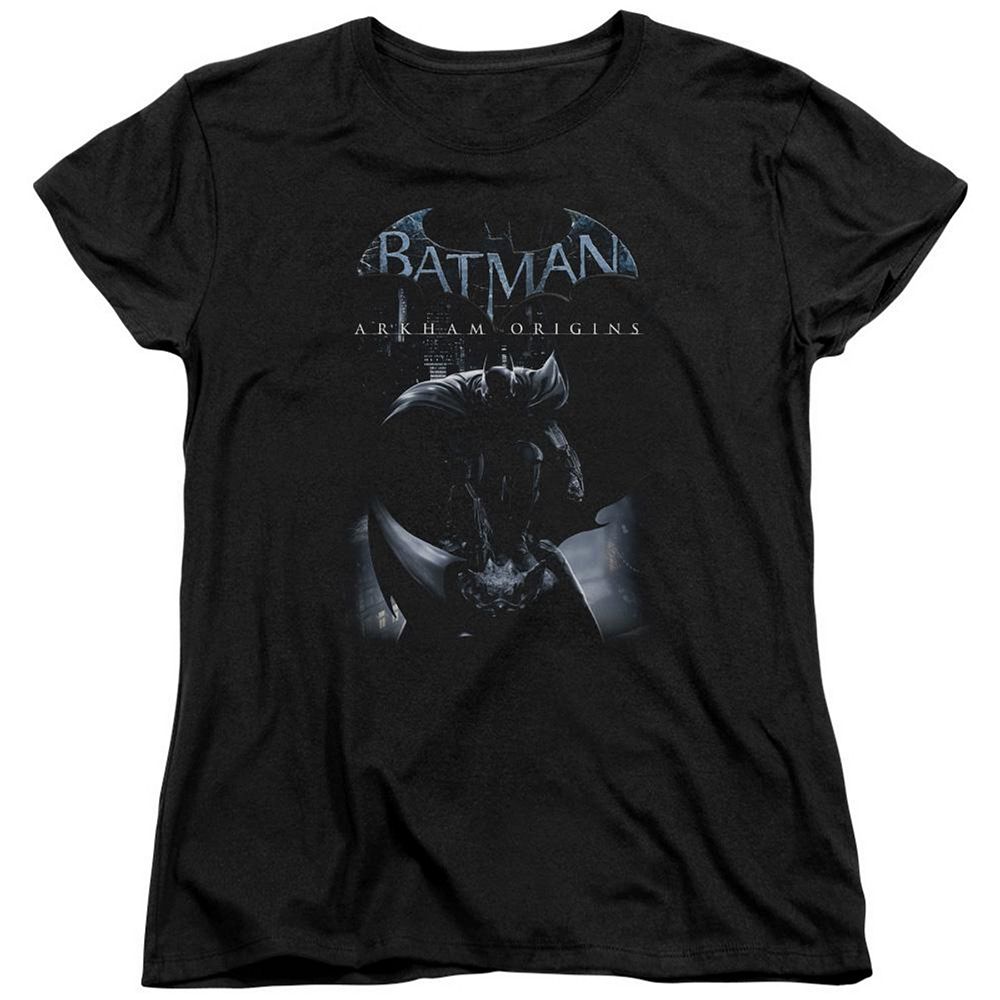 Batman Arkham Origins Perched Cat Short Sleeve Womens T-shirt