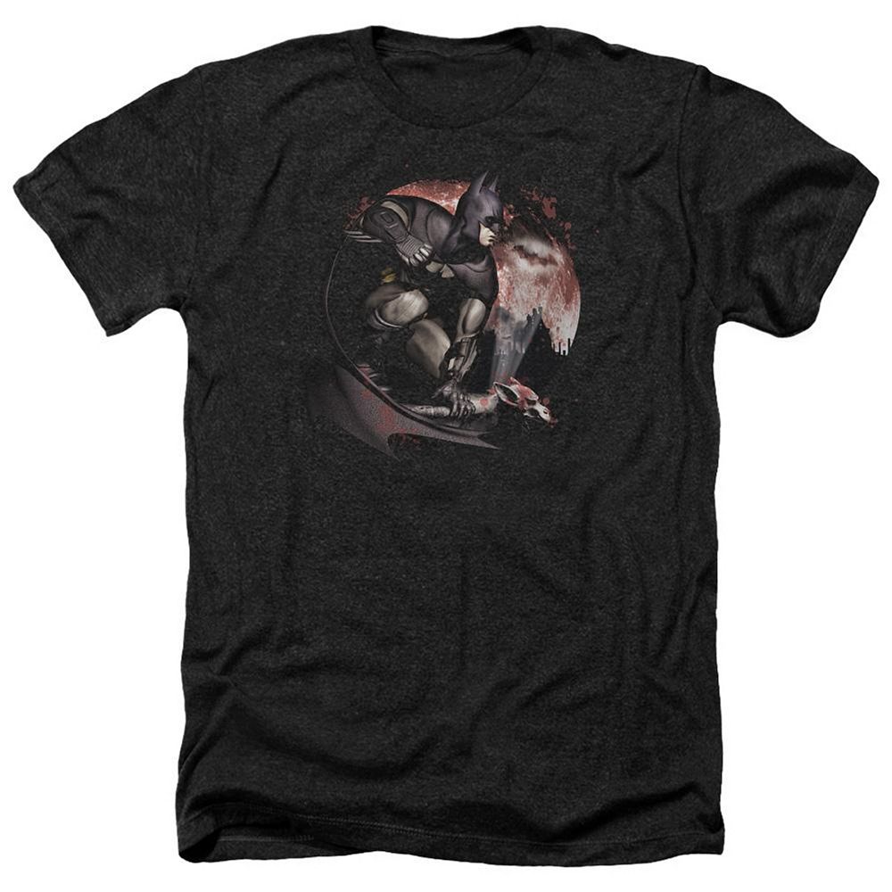 Batman Arkham City Blood Moon Adult Heather T-shirt