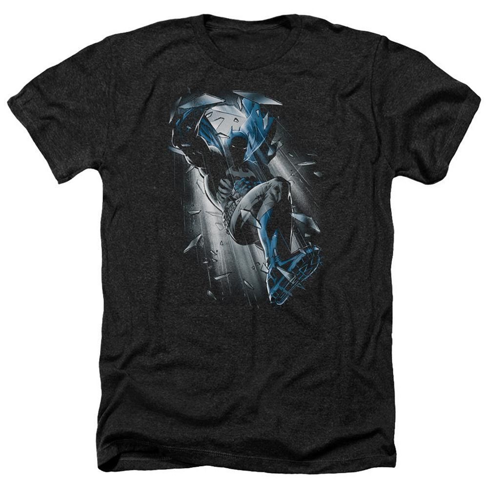 Batman Bat Crash Adult Heather T-shirt