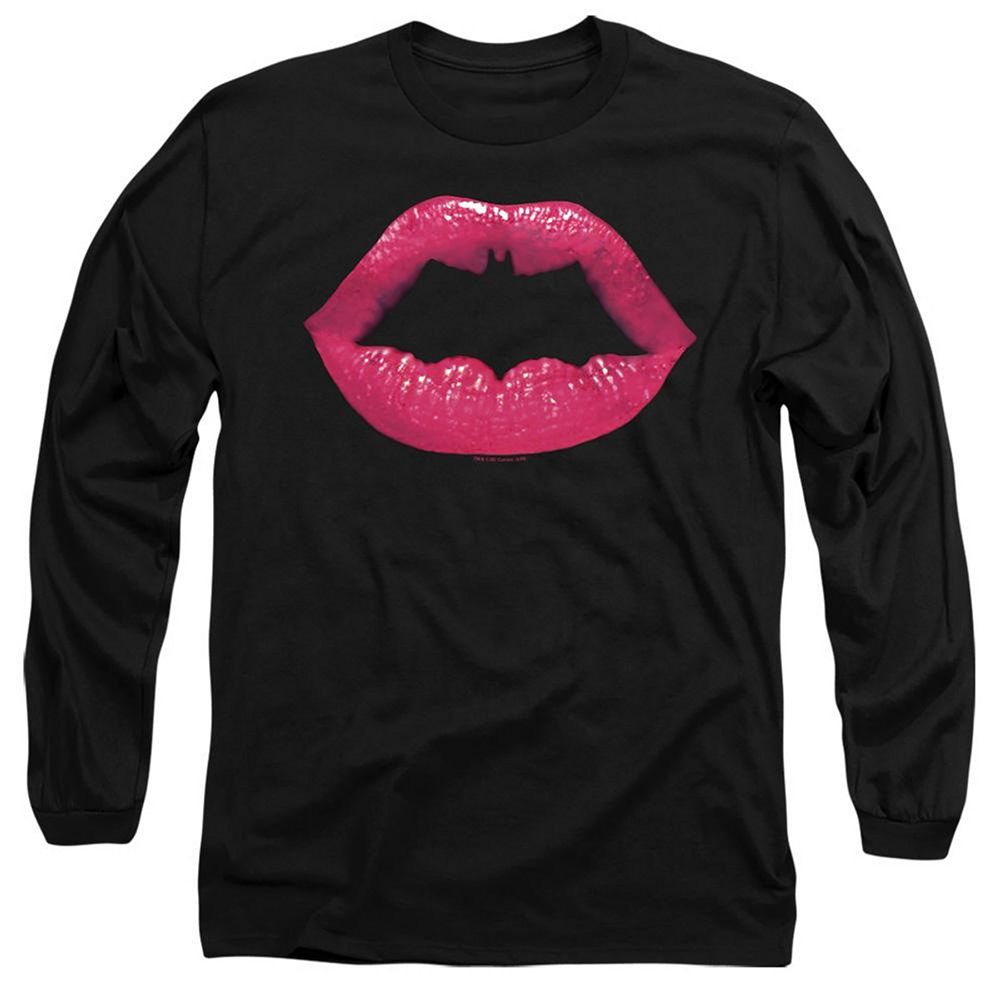 Batman Bat Kiss Long Sleeve Adult T-shirt