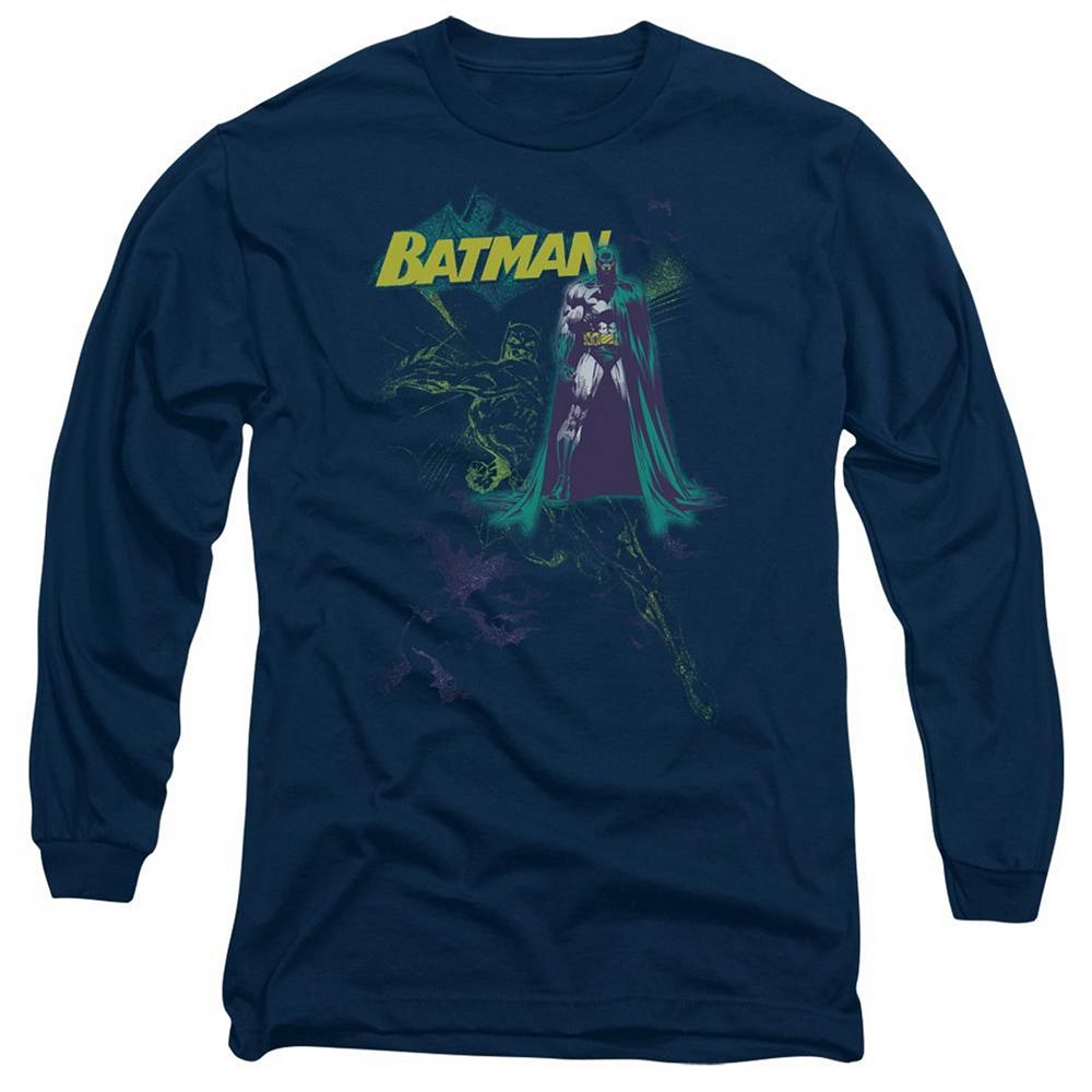 Batman Bat Spray Long Sleeve Adult T-shirt