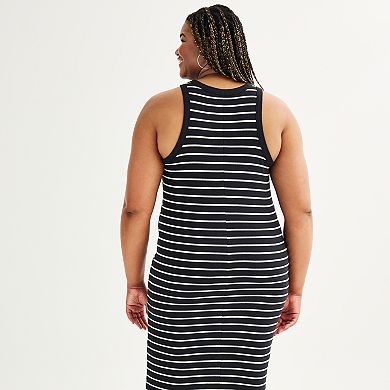 Juniors' Plus Size SO® High Neck Rib Tank Dress