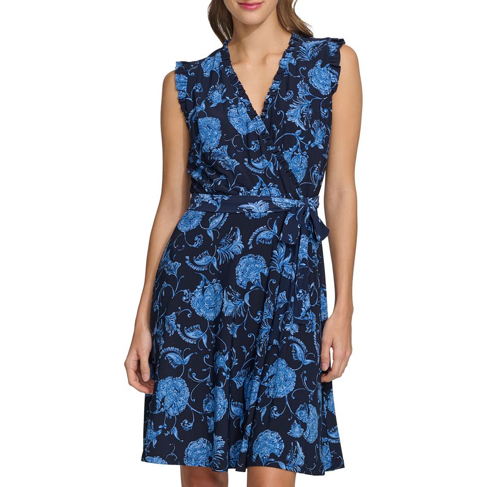 Women's Harper Rose Printed Sleeveless Surplice Midi Dress