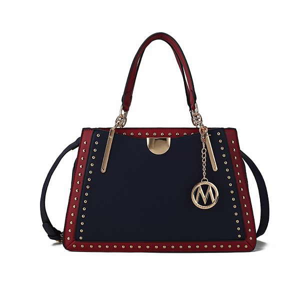 Mkf Collection Aubrey Color Block Multi Compartment Satchel Handbag By ...